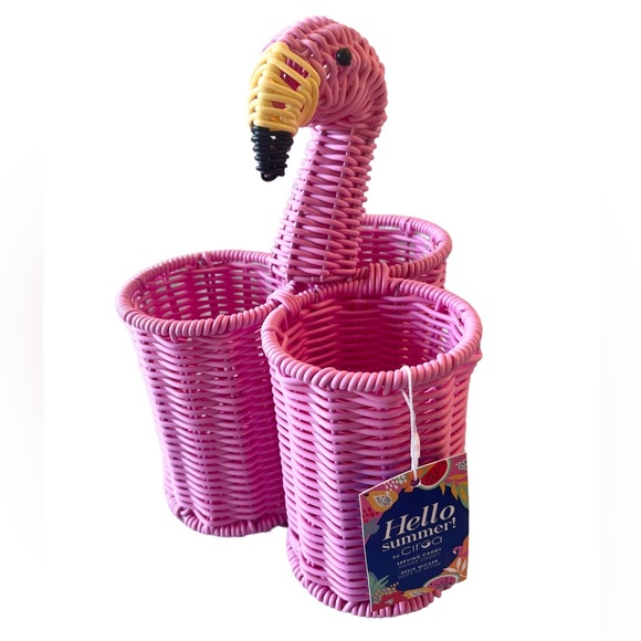 Ciroa | Other | Pink Flamingo Serving Caddy Pool Beach Decor New Nwt ...